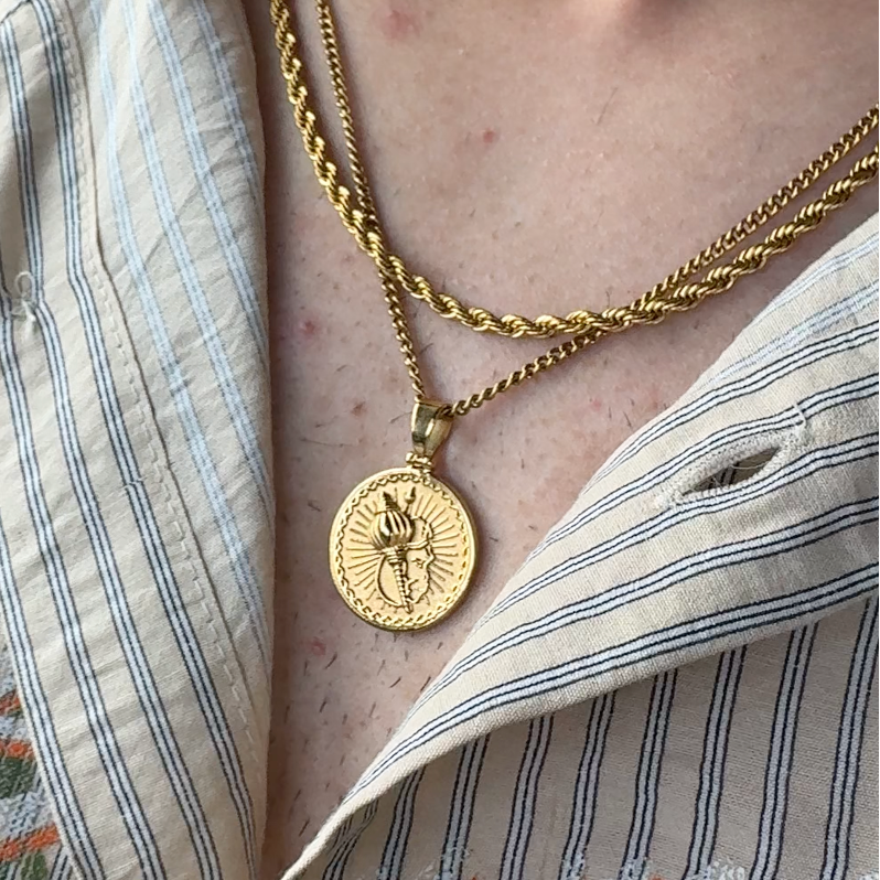 Hanuman Gada Pendant & Layering Chain Set – ASÁNT LONDON